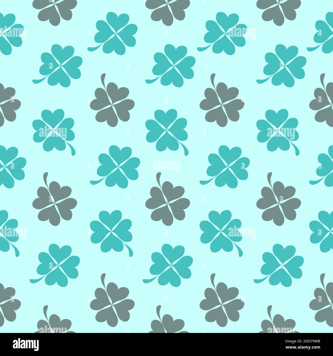 Abstract Natural Clover Seamless Pattern Background Illustration Stock ...