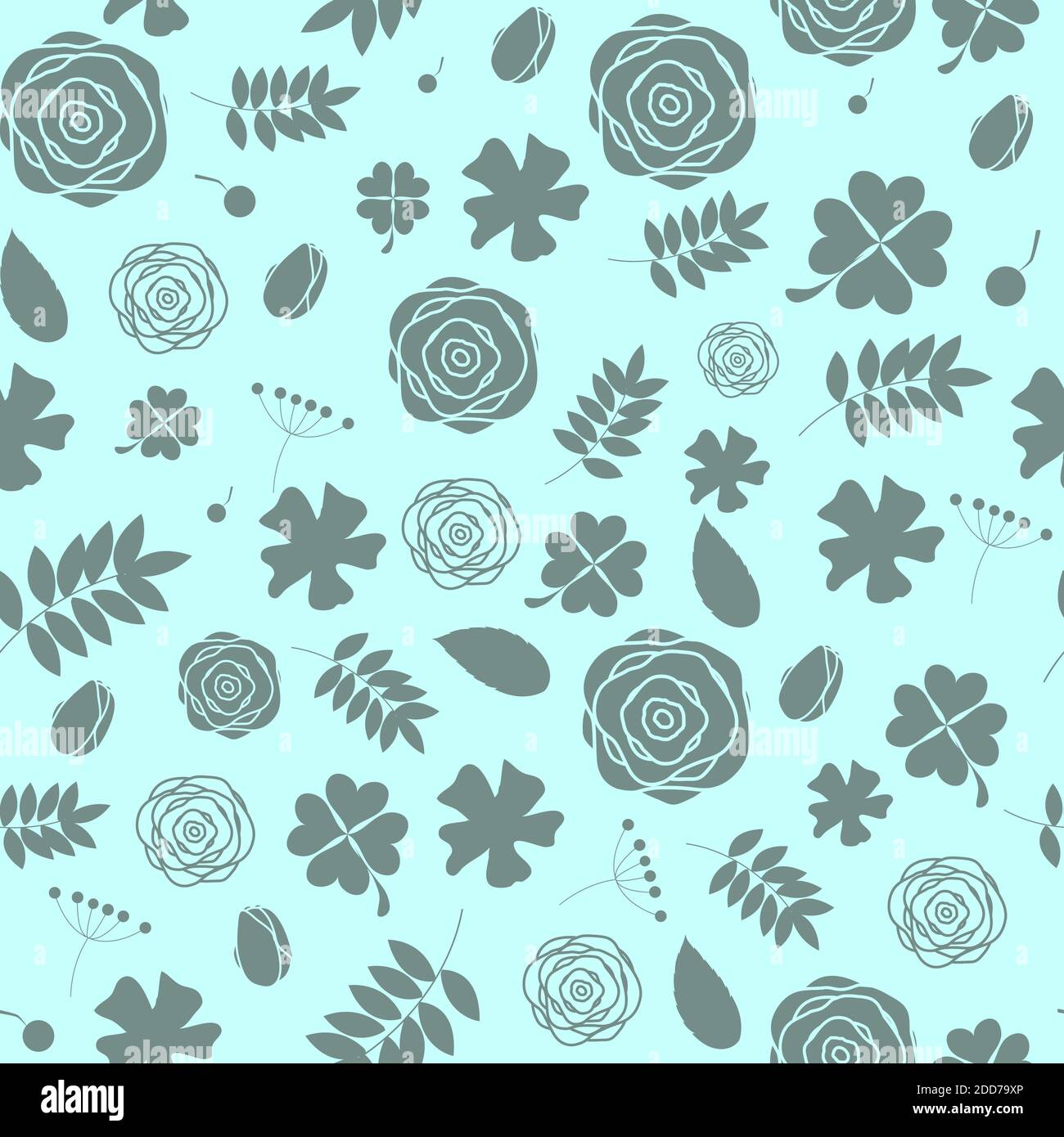 Abstract Natural Flower Seamless Pattern Background Illustration Stock ...