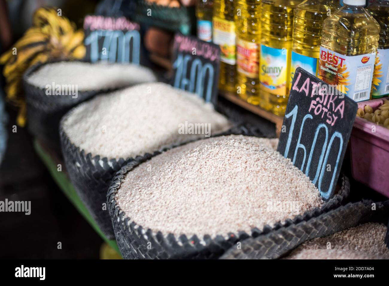 Rice for sale, Antisrabe Market, Vakinankaratra Region, Madagascar ...