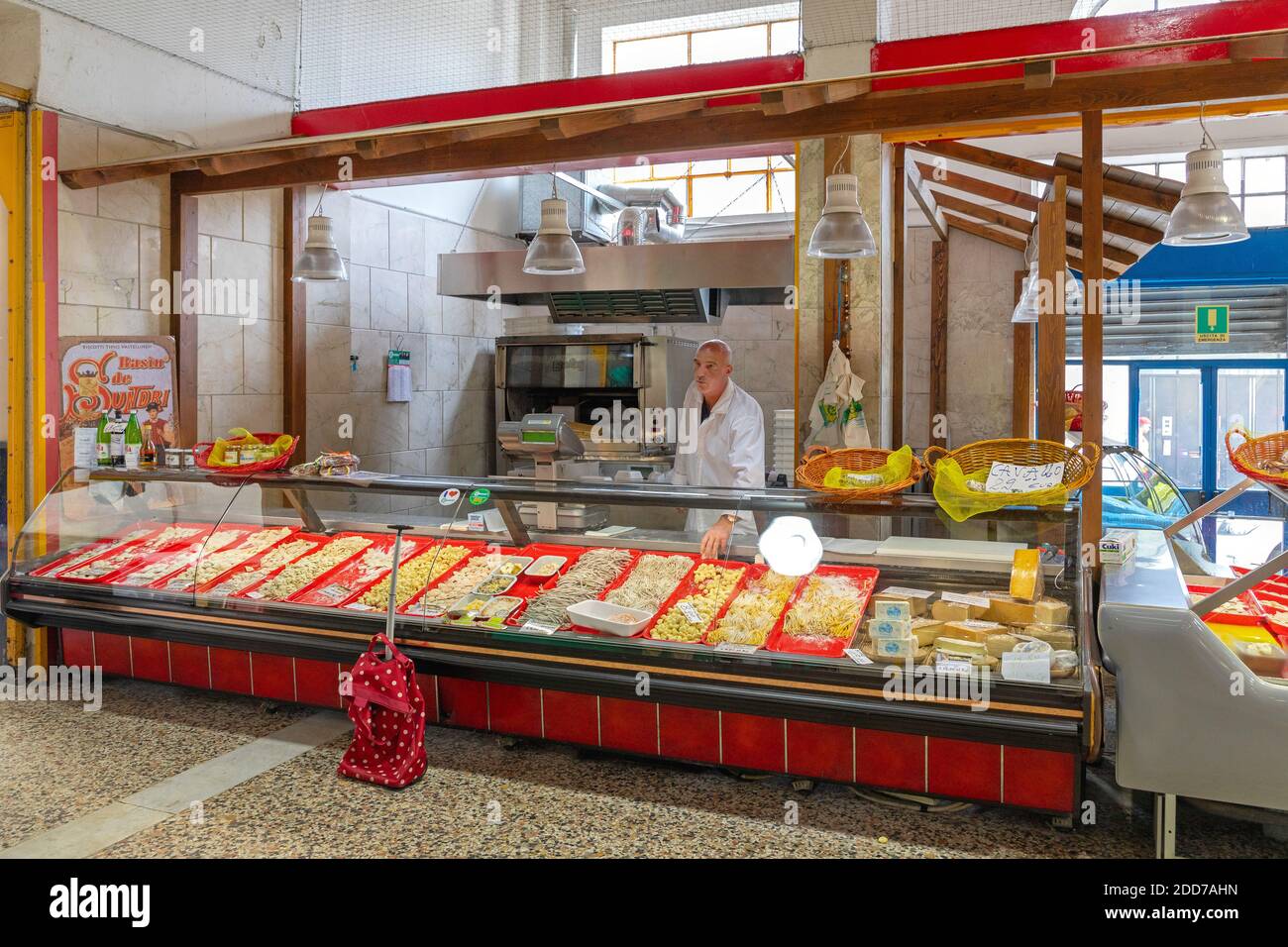 Como, Italy - June 15, 2019: Fresh Pasta Stall at Indoor Farmers Market ...