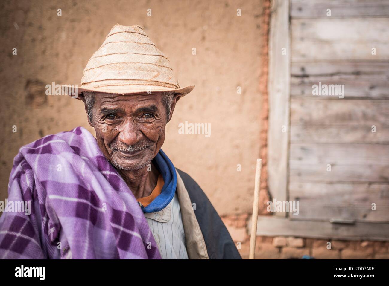 Portrait of a pig farmer, Andohasana Monday Pig Market, Madagascar ...