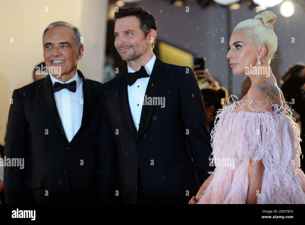Alberto Barbera, Lady Gaga and Bradley Cooper attending A Star is Born ...