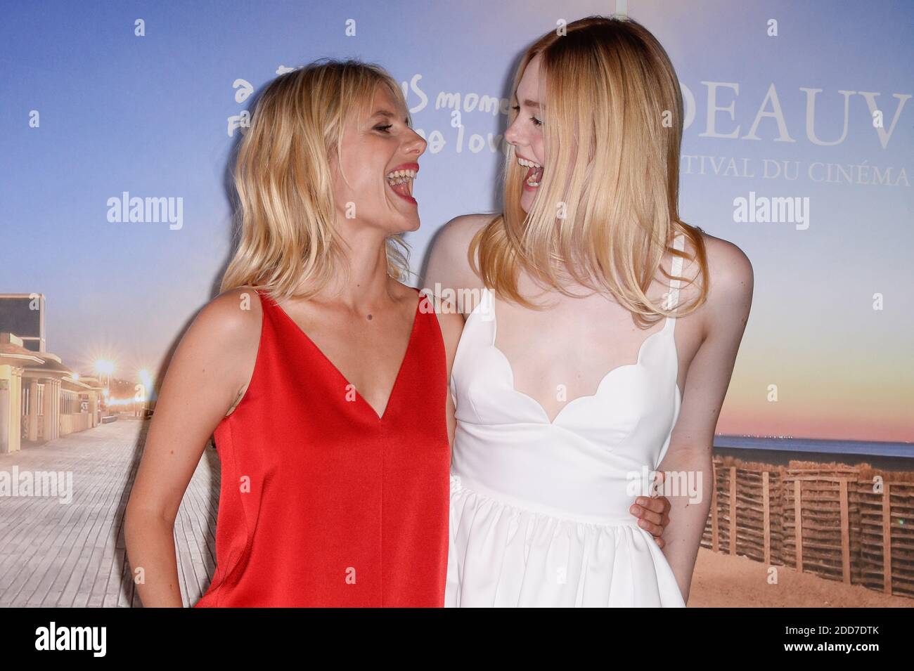 Melanie Laurent and Elle Fanning attending a photocall for the film ...