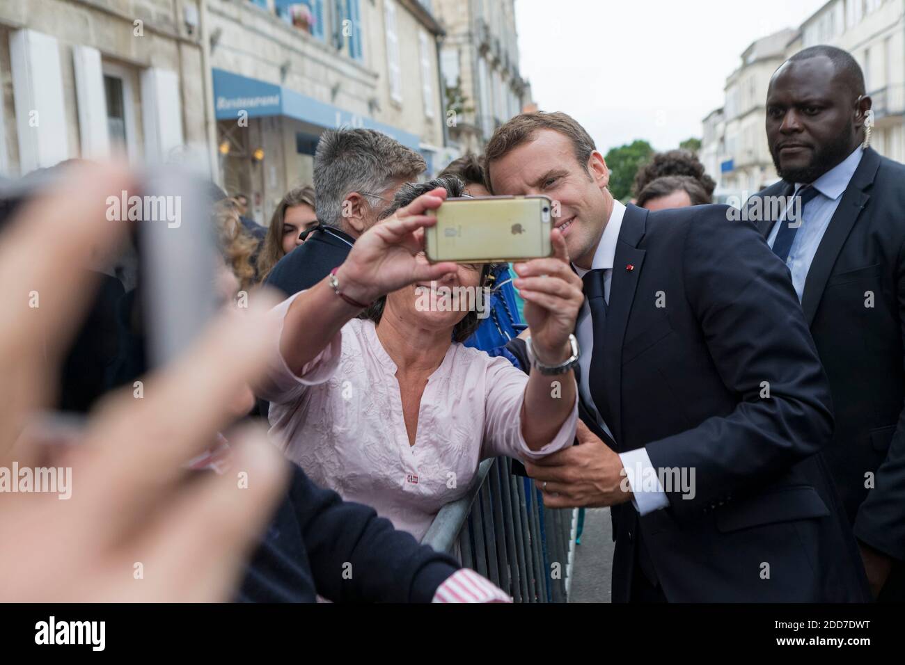 French President Emmanuel Macron arriving for a visit of Pierre Loti's ...