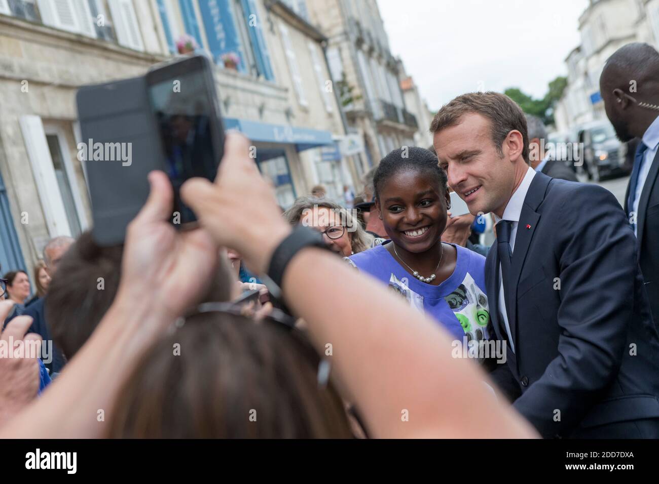 French President Emmanuel Macron arriving for a visit of Pierre Loti's ...