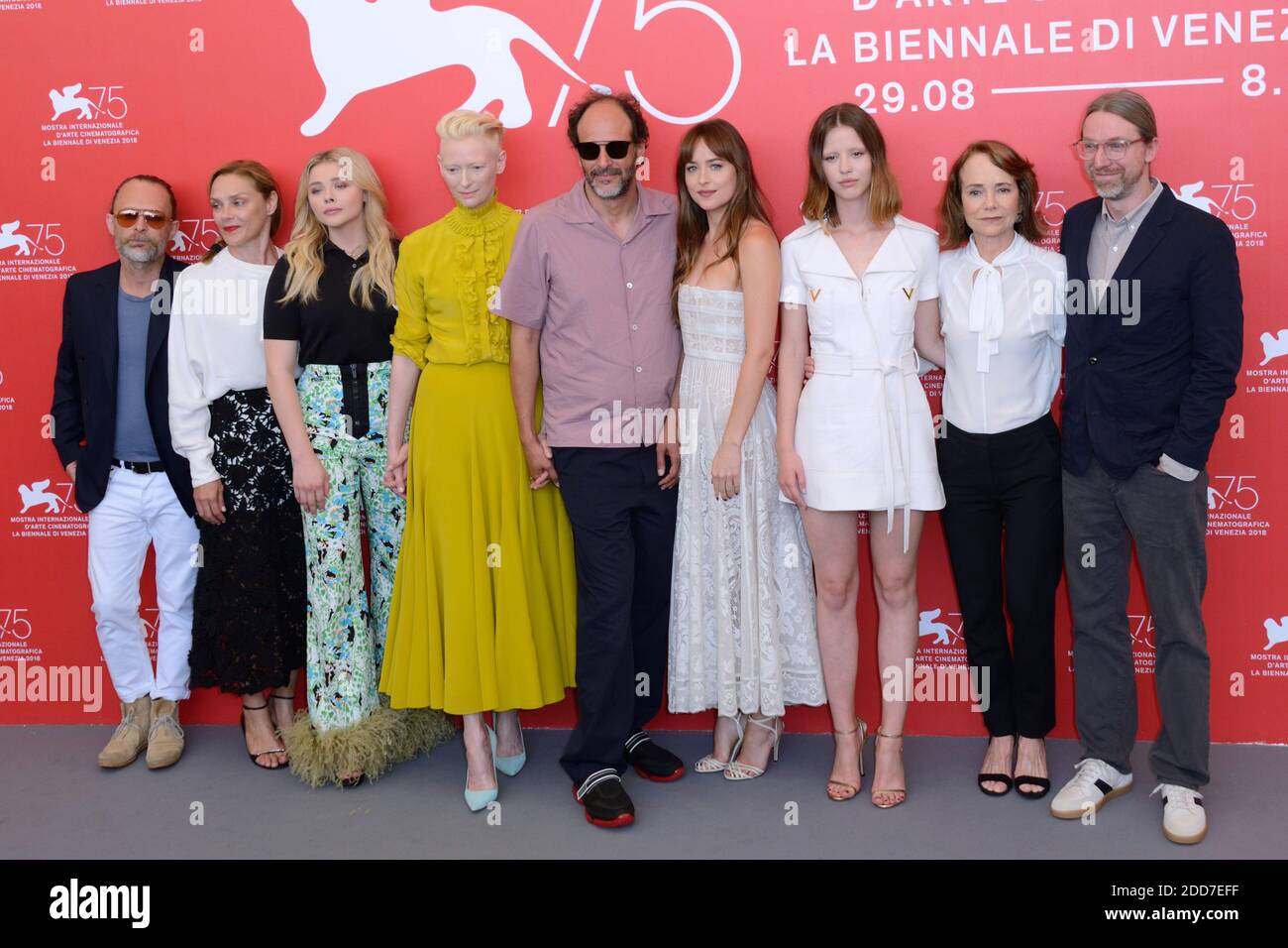 Thom Yorke, a guest, Chloe Grace Moretz, Tilda Swinton, Luca Guadagnino ...