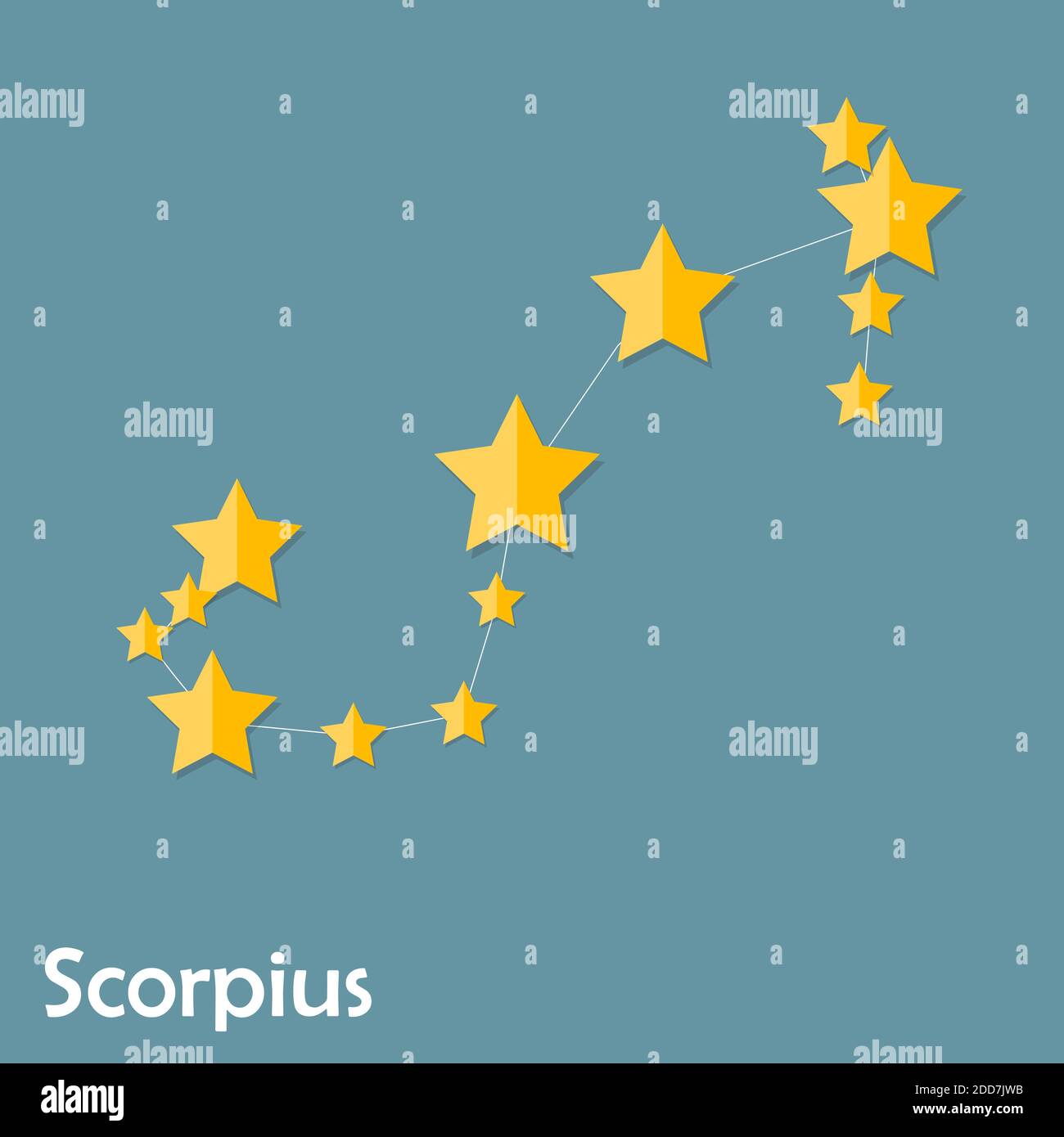 Scorpius Zodiac Sign of the Beautiful Bright Stars Illustration Stock ...