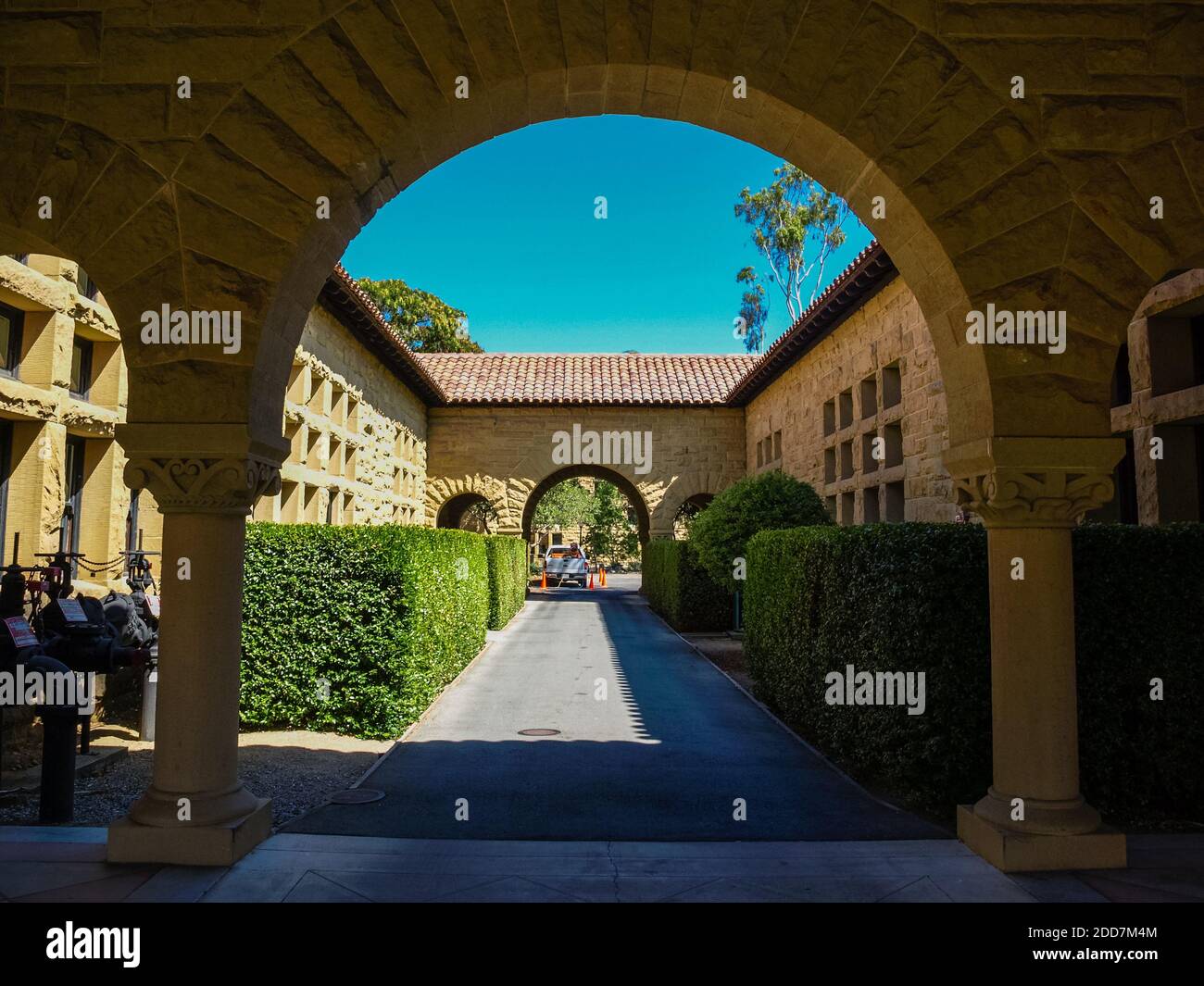 Arch of academic learning, Stanford University, California, USA Stock ...