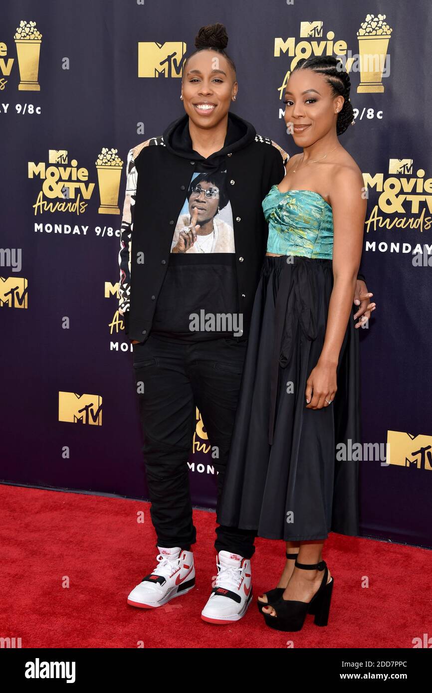 Lena Waithe, Alana Mayo attend the 2018 MTV Movie And TV Awards at ...