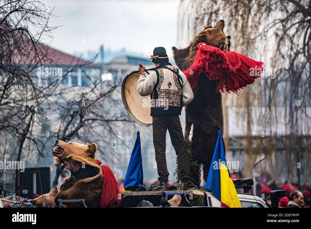 Traditional bear skin costume hi-res stock photography and images - Alamy
