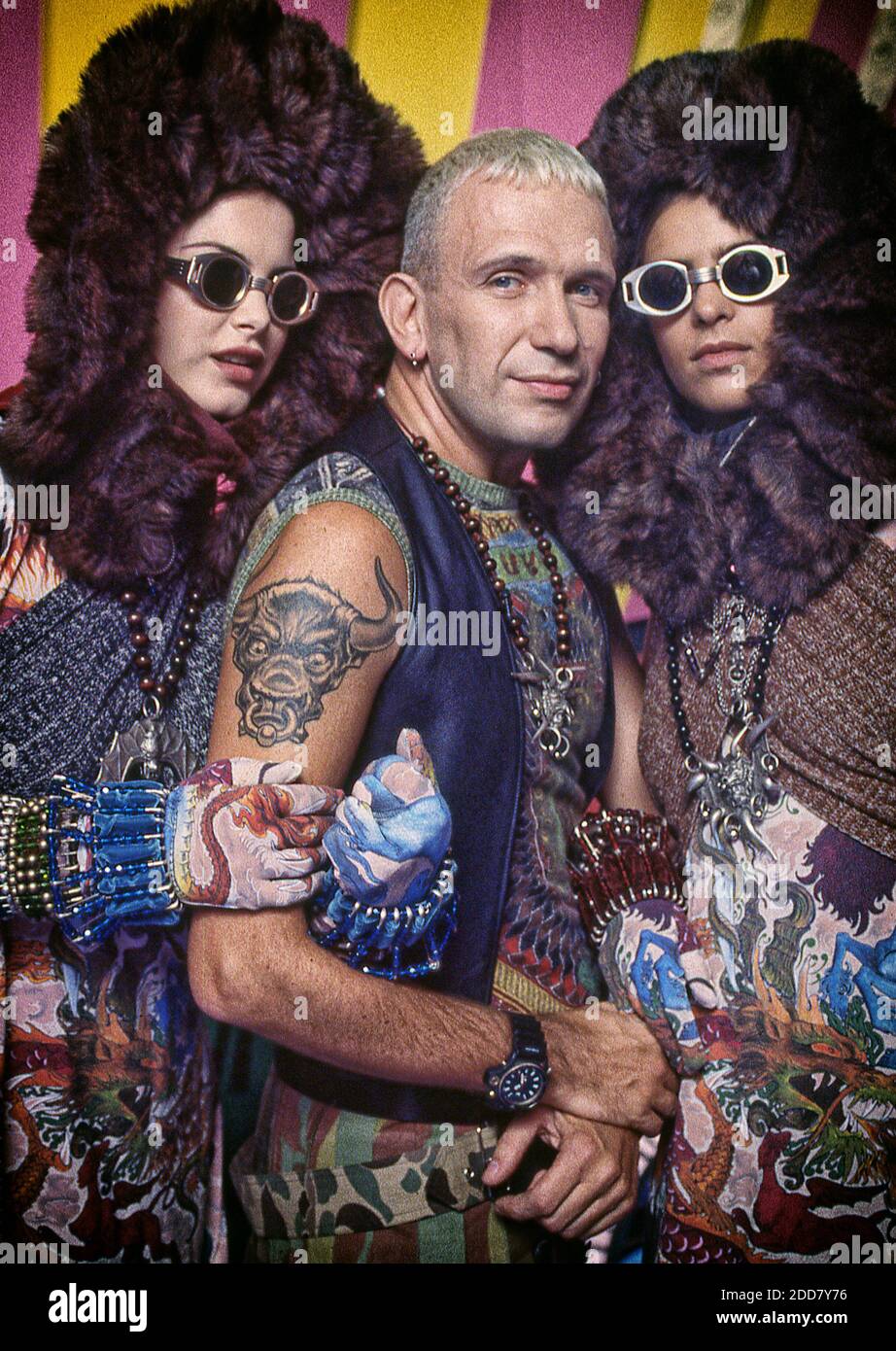 File photo taken in 1994 of fashion designer Jean-Paul Gaultier posing ...