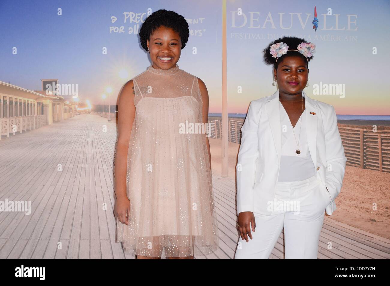 Dominique Fishback, Tatum Marilyn Hall attending a photocall for the ...