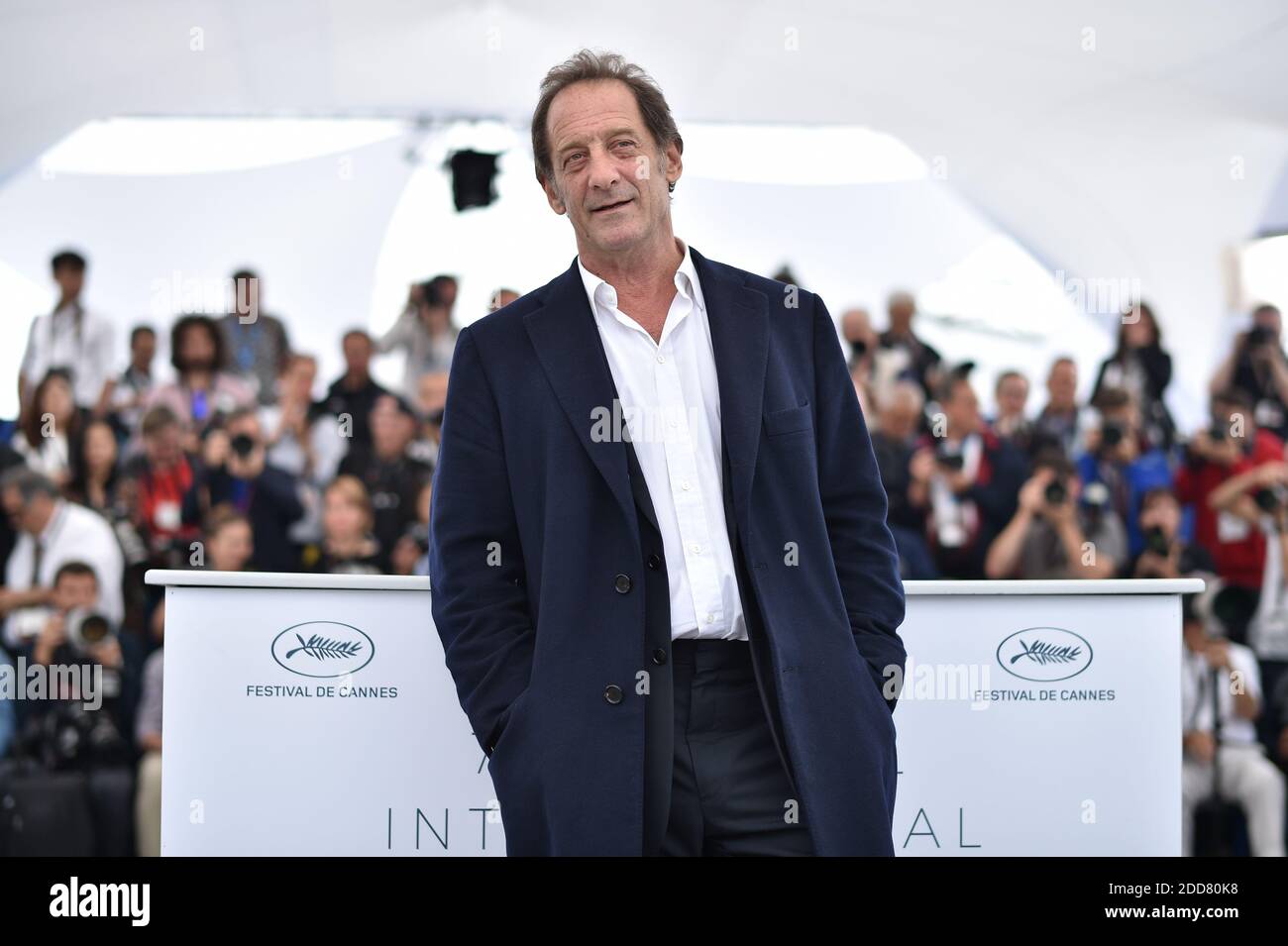 Vincent Lindon posing at the En Guerre (At War) photocall held at the ...