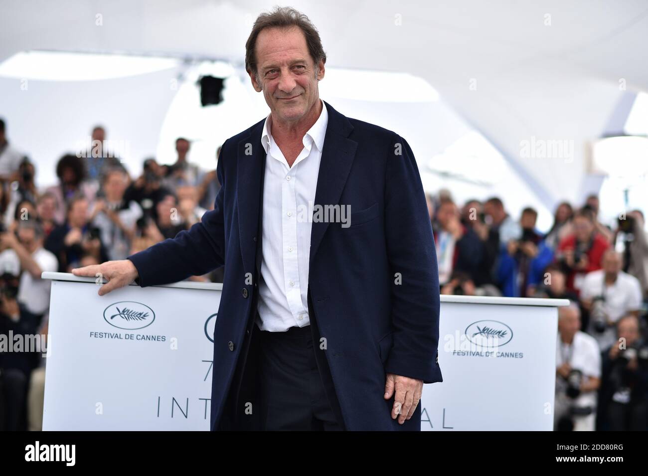 Vincent Lindon posing at the En Guerre (At War) photocall held at the ...
