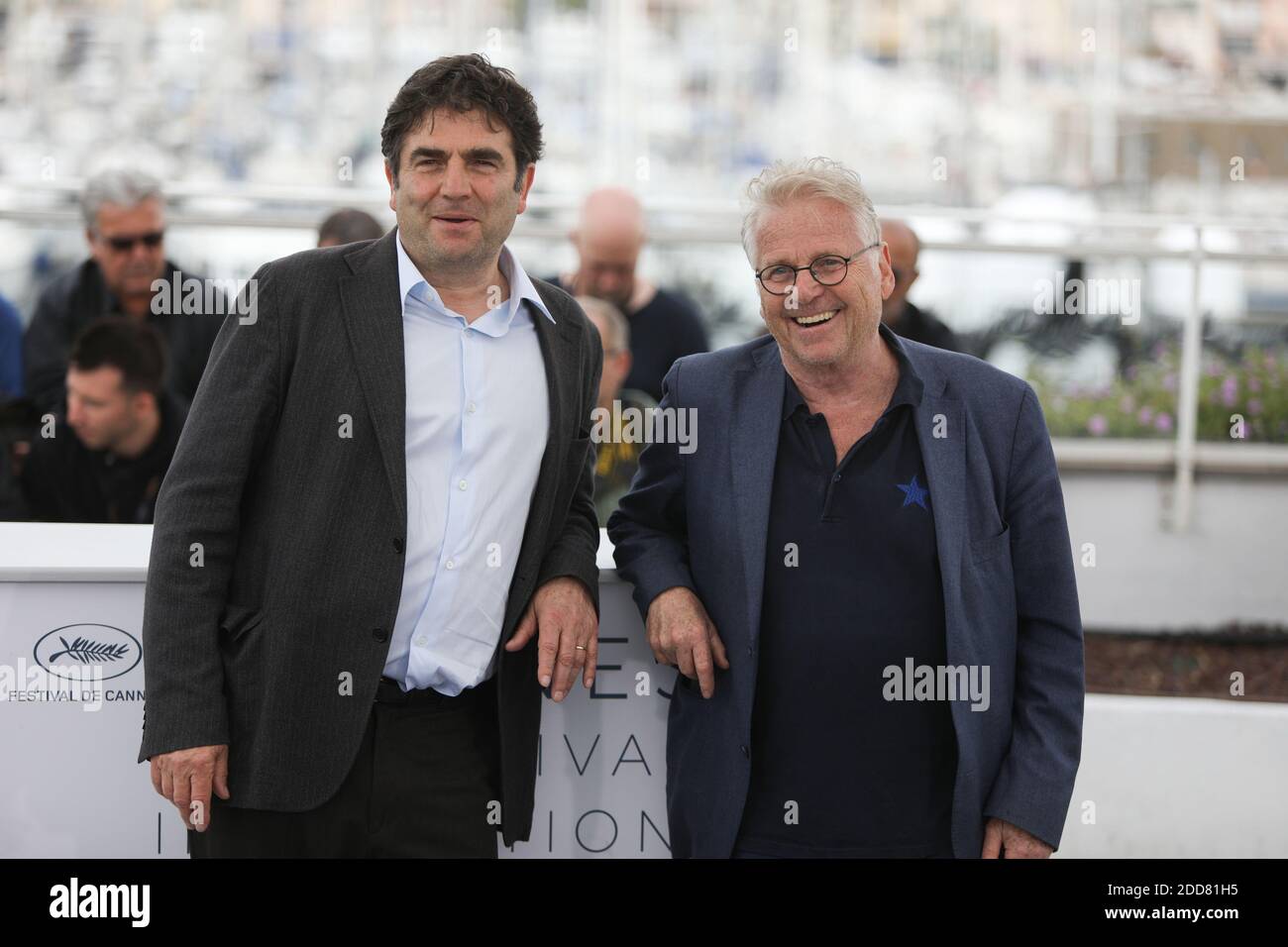 Romain Goupil and Daniel Cohn-Bendit posing at La Traversee Photocall ...