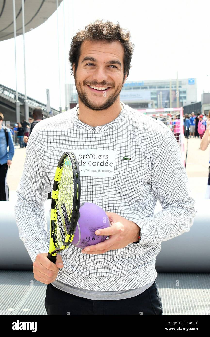 Amir attends 3000 children in support of Paris 2024 at Stade de France ...