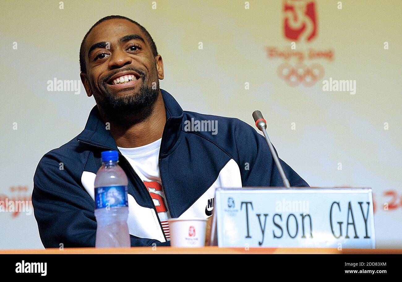 NO FILM, NO VIDEO, NO TV, NO DOCUMENTARY - United States sprinter Tyson ...