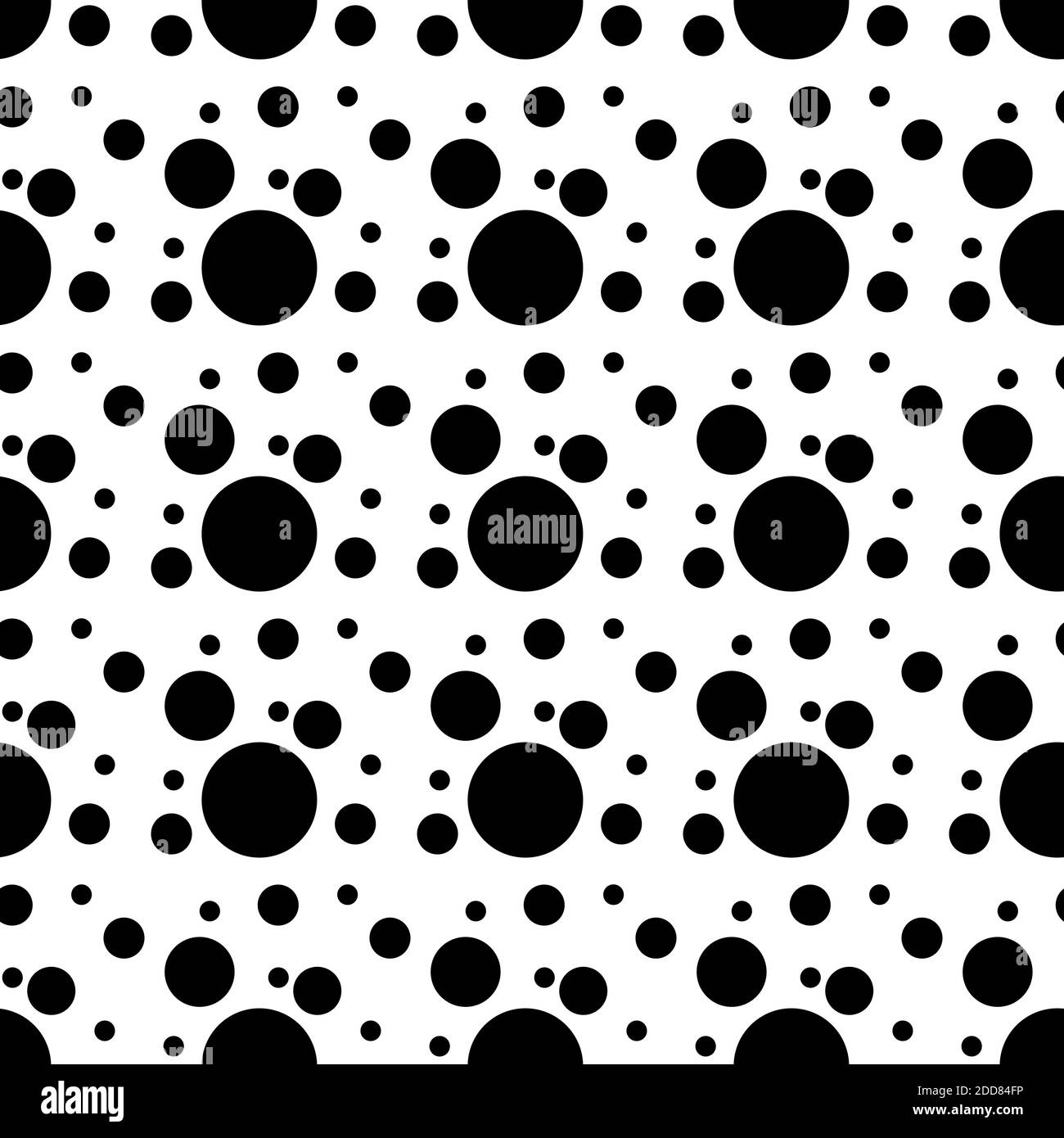 Vector geometric seamless pattern. Universal Repeating abstract circles figure in black white ...
