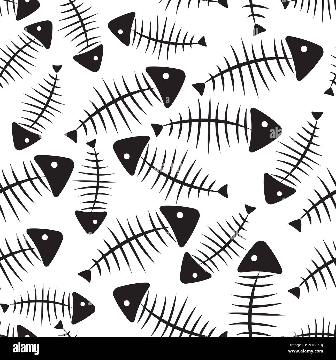 Fish Bone Seamless Pattern Background Illustration Stock Photo - Alamy