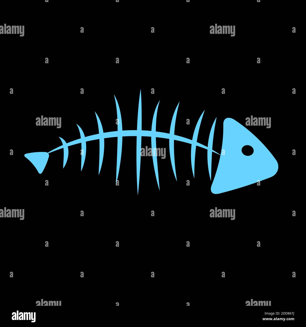 Fish Bone Background Illustration Stock Photo - Alamy