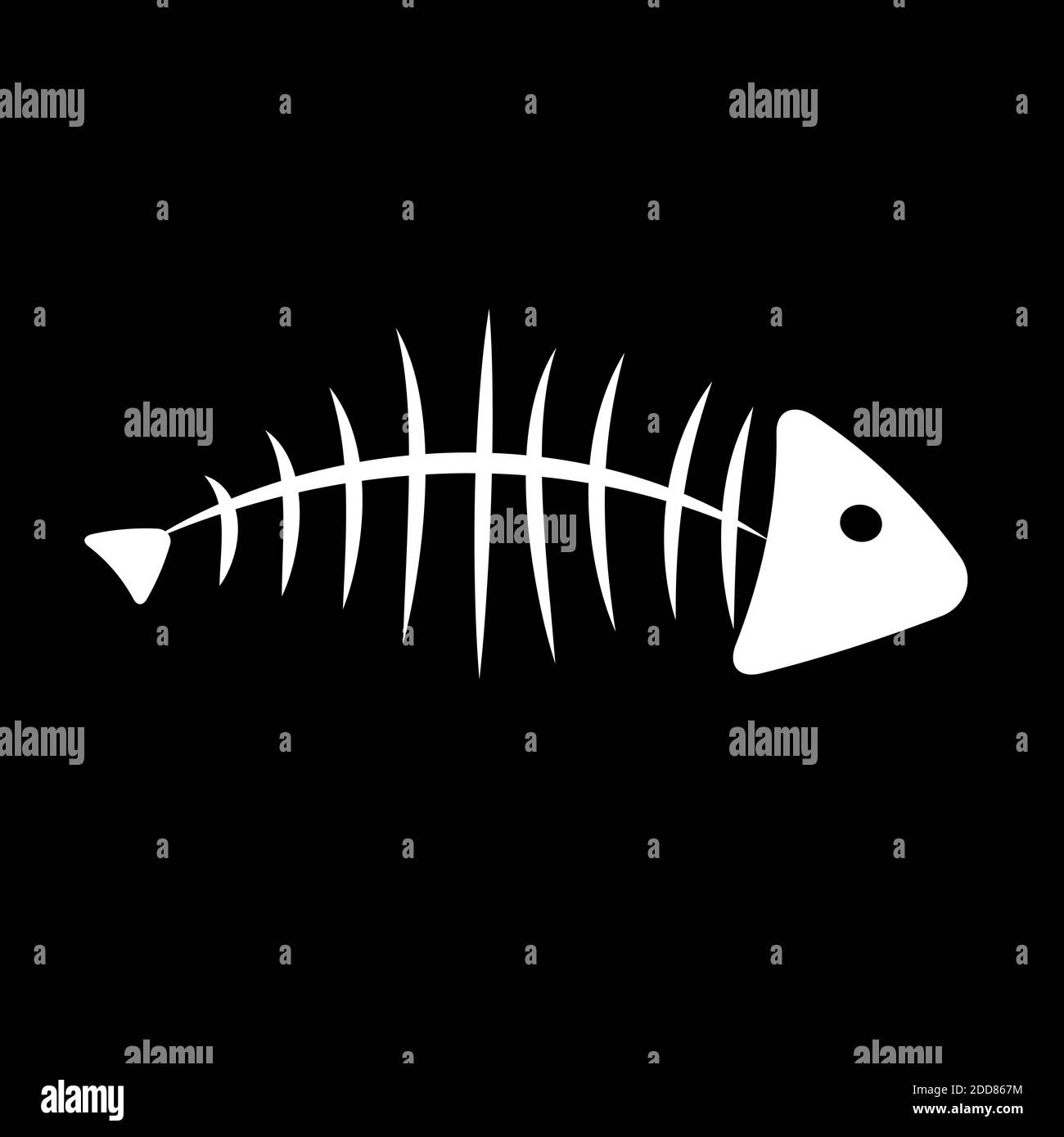 Fish Bone Background Illustration Stock Photo - Alamy