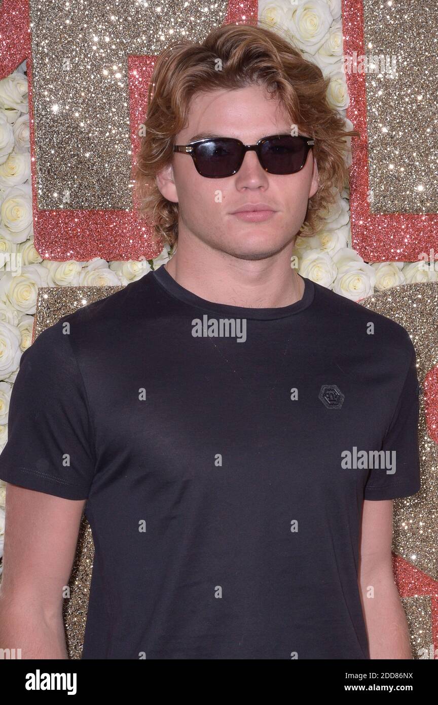 Jordan Barrett attending the photocall of Philipp Plein Resort 2019 ...