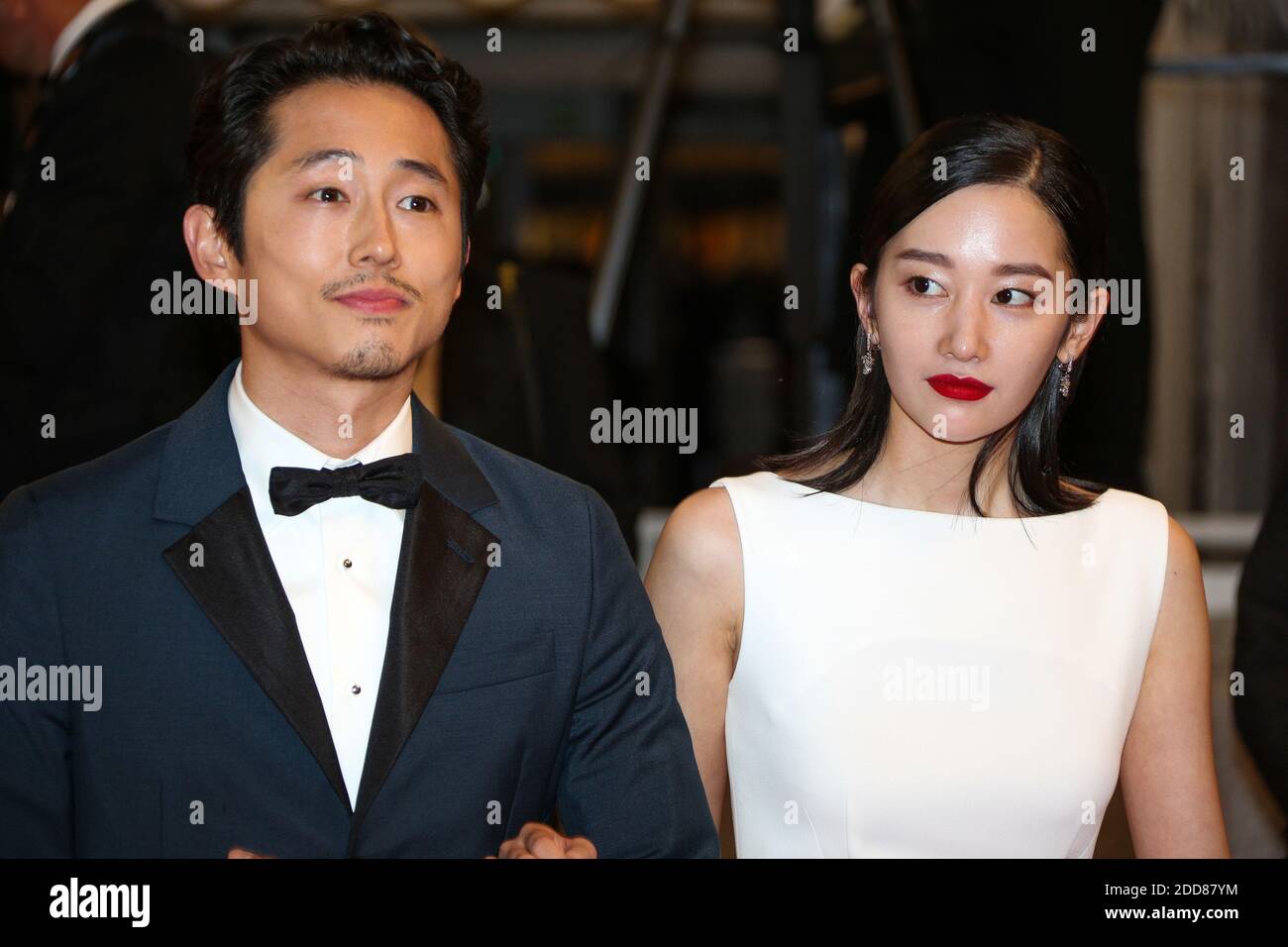 Steven Yeun, Jong-seo Jeon attending the screening of 'Burning' during ...