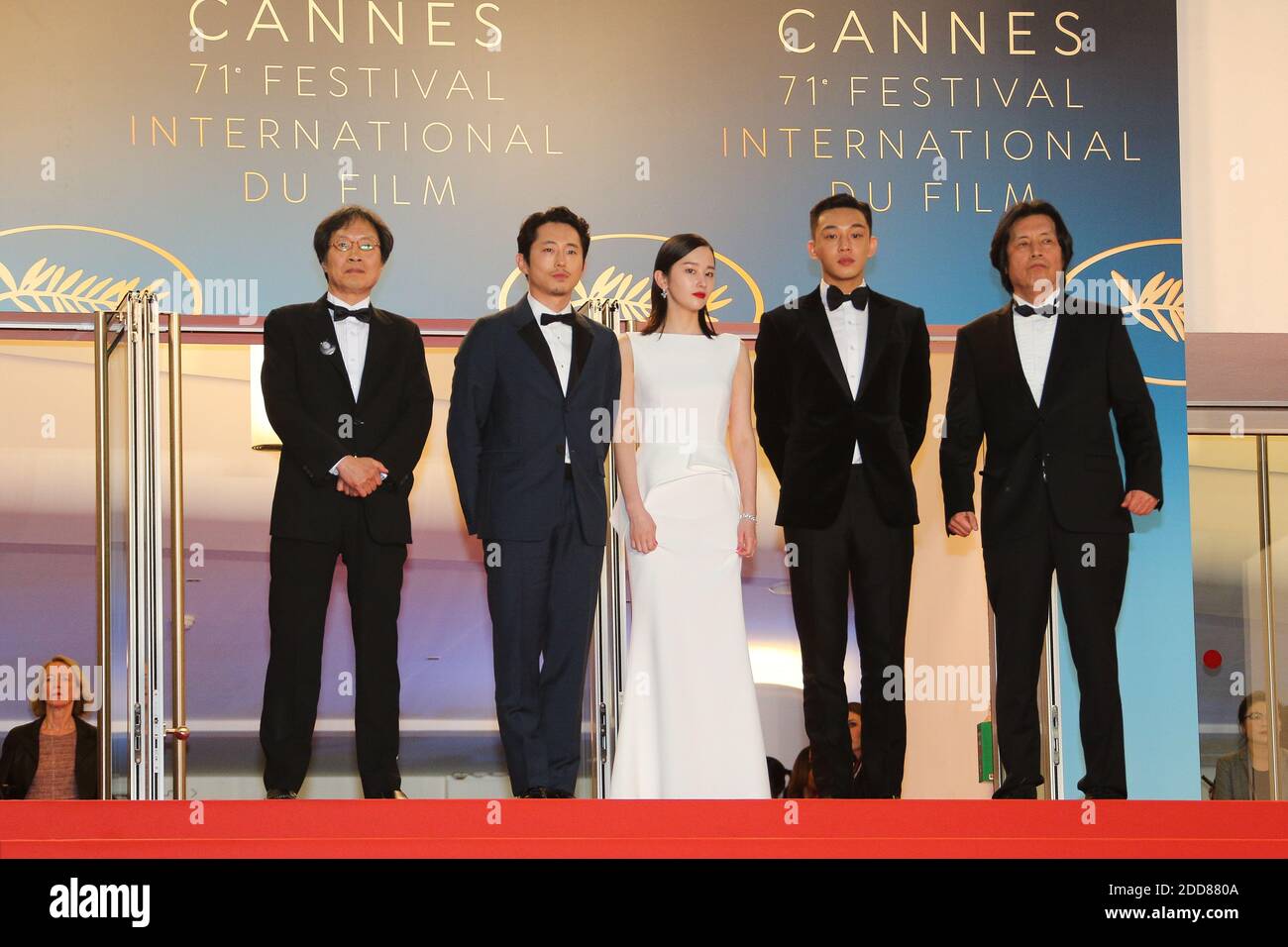 Director Chang-dong Lee, actor Yoo Ah In, actress Jong-seo Jeon, actor ...