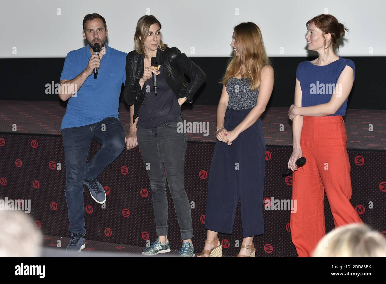 From left, Fred Testot, Virginie Verrier, Matilda Marty and Erika ...