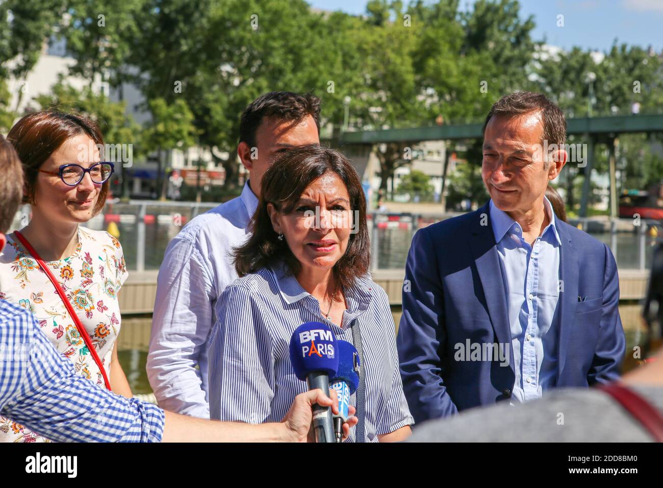Anne Hidalgo, Mayor of Paris, opened the second season of swimming in ...