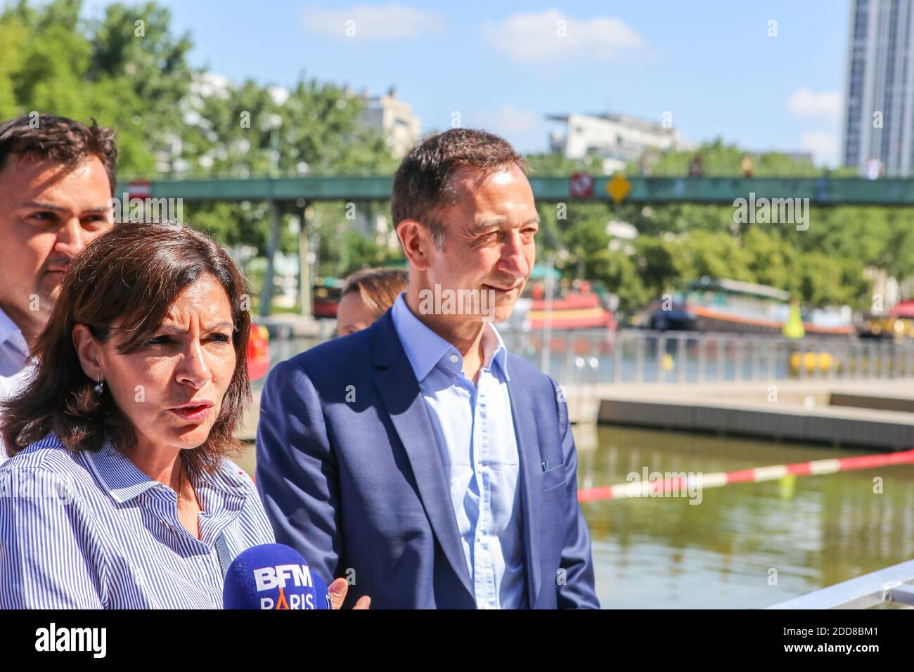 Anne Hidalgo, Mayor of Paris, opened the second season of swimming in ...