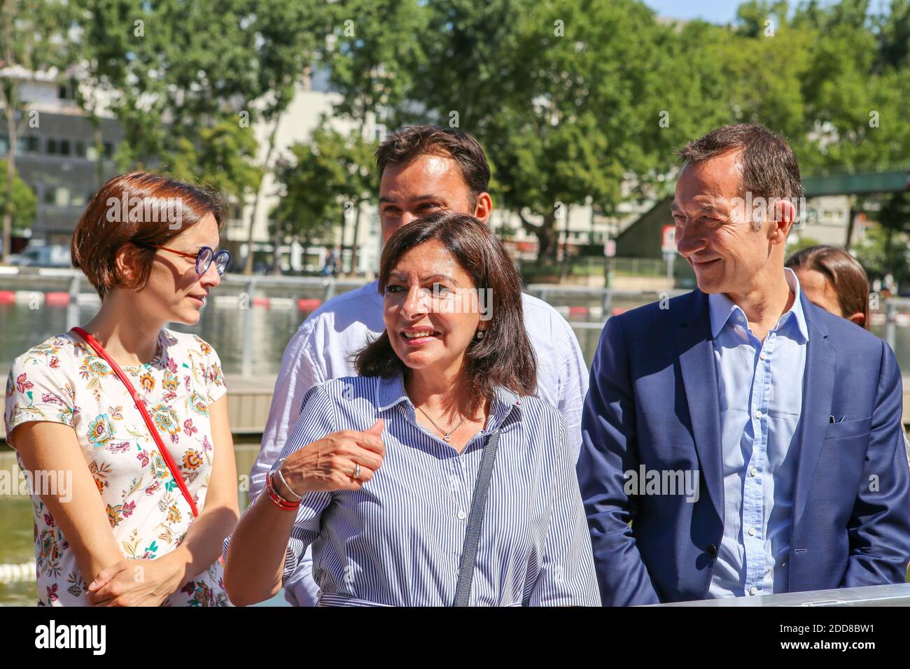Anne Hidalgo, Mayor of Paris, opened the second season of swimming in ...