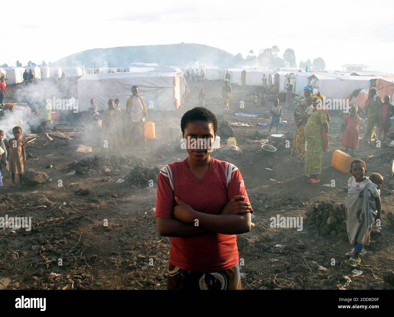 NO FILM, NO VIDEO, NO TV, NO DOCUMENTARY - Florence Nirere, 18, stands ...