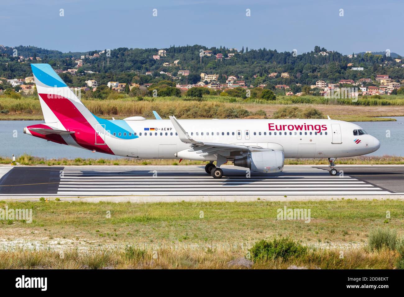 Corfu, Greece - September 17, 2020: Eurowings Airbus A320 airplane at ...