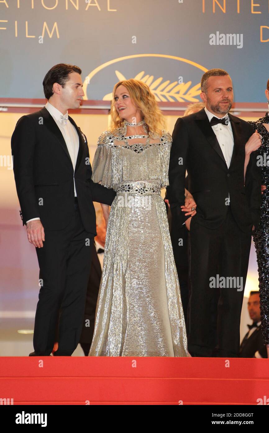Director Yann Gonzalez, Vanessa Paradis and actor Nicolas Maury ...
