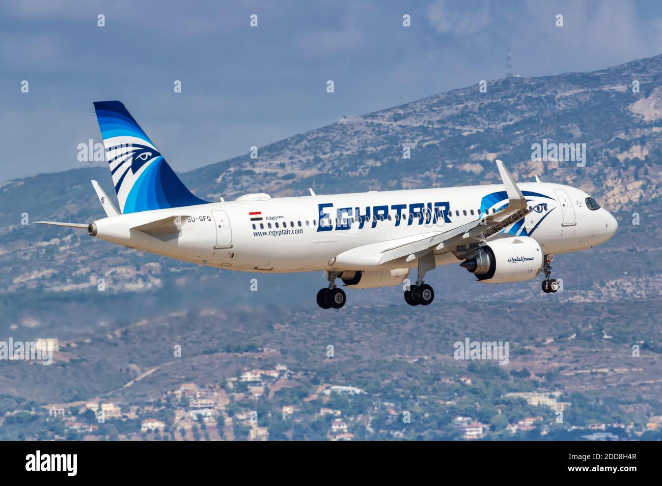 Athens, Greece - September 22, 2020: Egyptair Airbus A320neo airplane ...