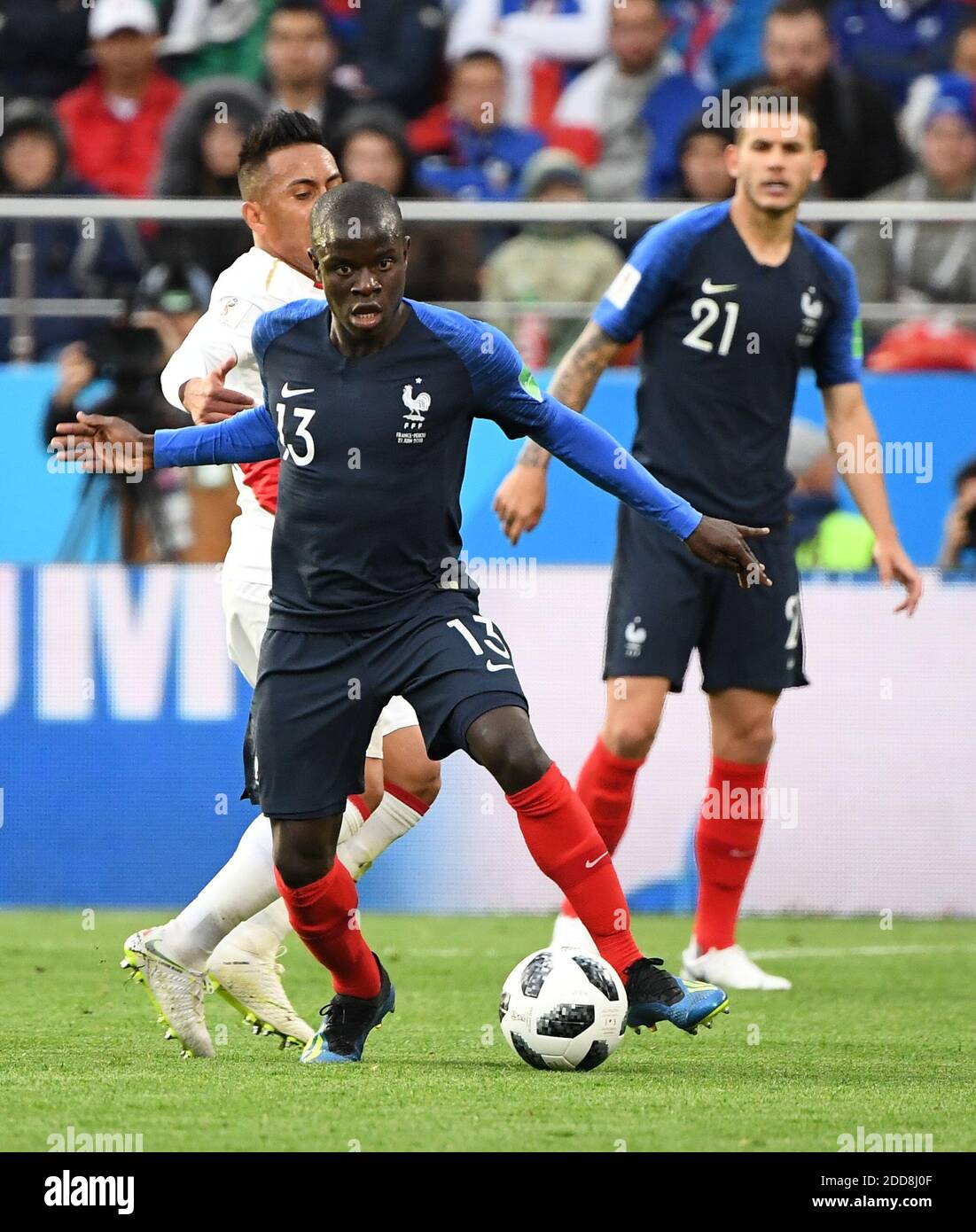 France's Ngolo Kante during the World Cup 2018, France vs Peru at the ...