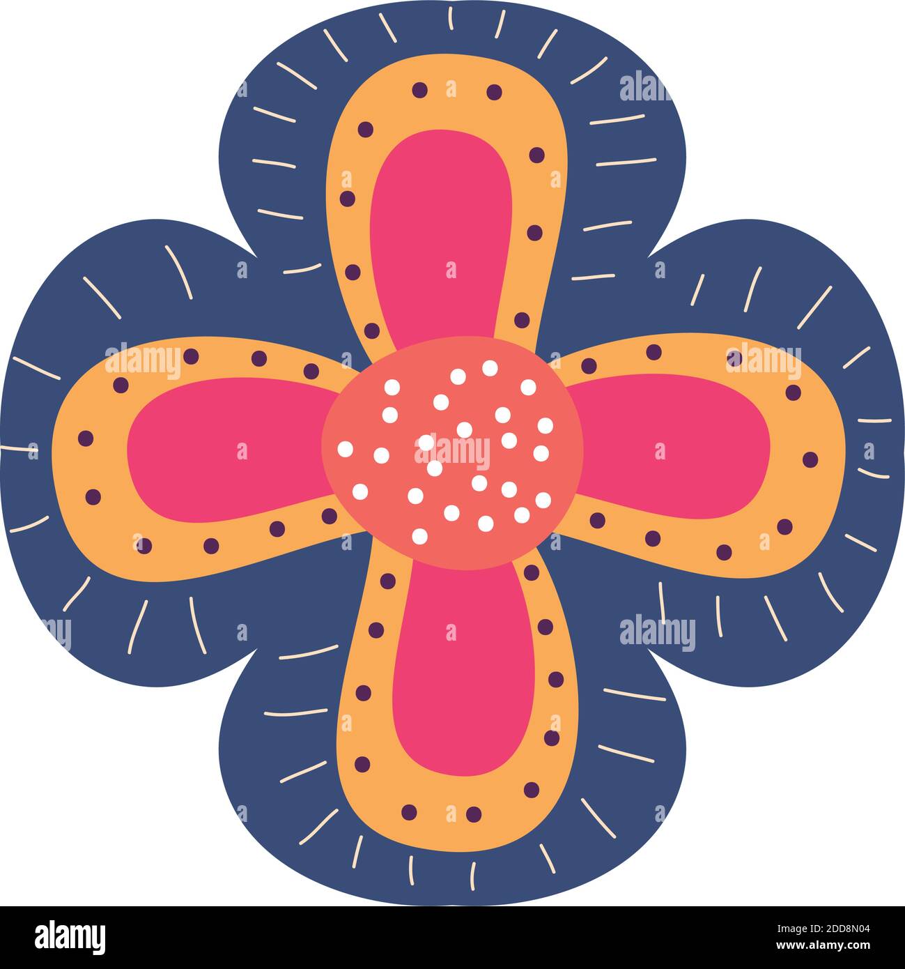 colorful flower shape over white background, colorful design, vector ...