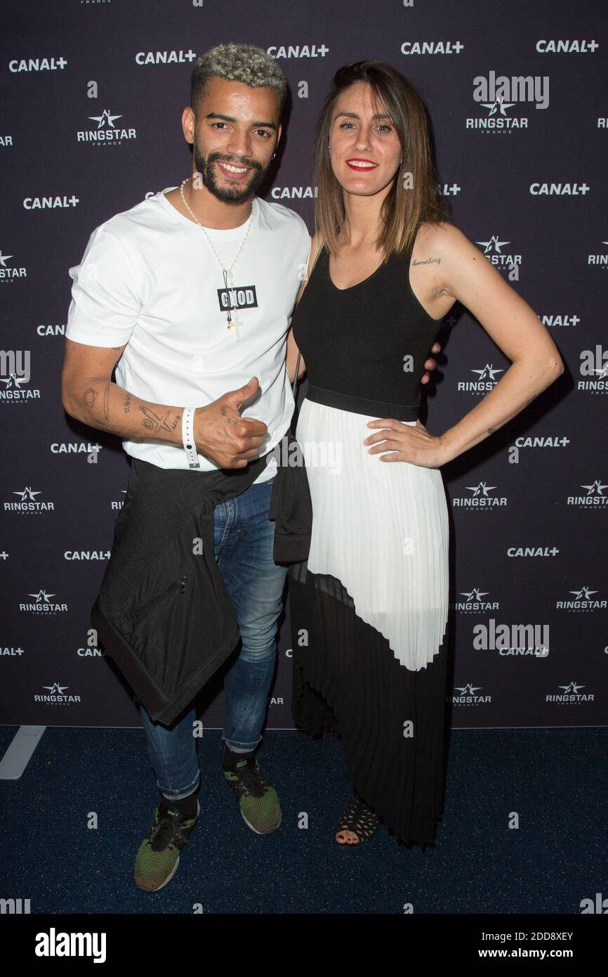 Semi-Exclusive - Brahim Zaibat and girlfriend Deborah Corcos arriving ...