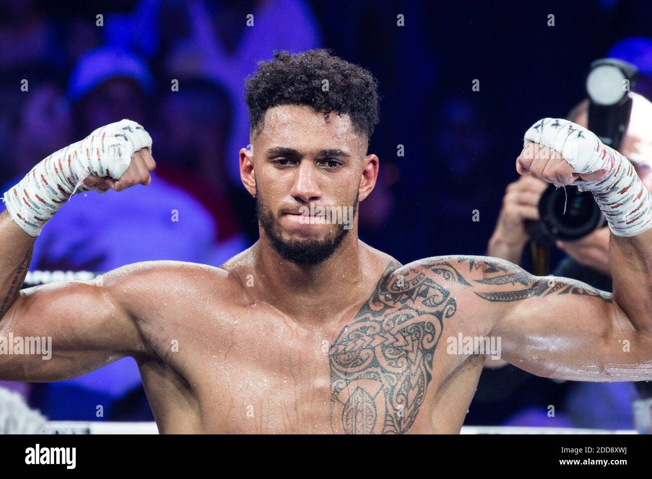 Tony Yoka of France won against Dave Allen of UK during the ...