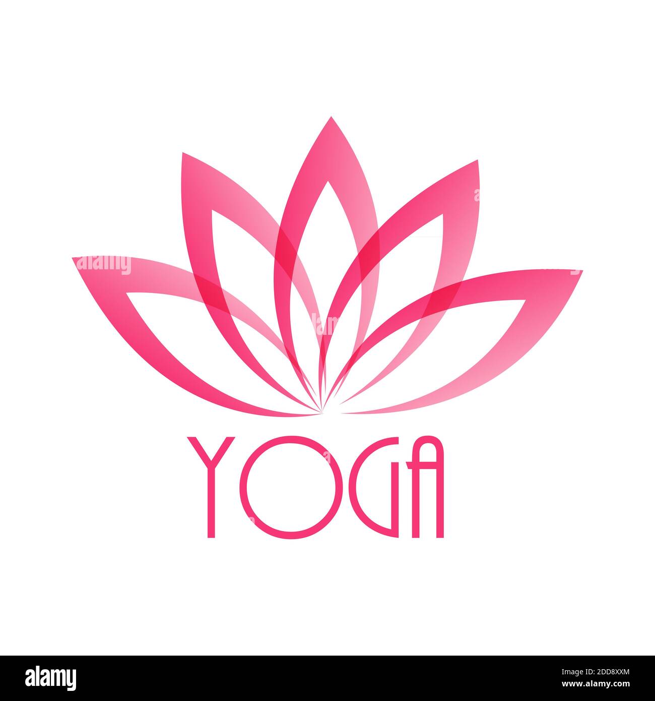Lotus Flower Sign for Wellness, Spa and Yoga. Illustration Stock Photo ...
