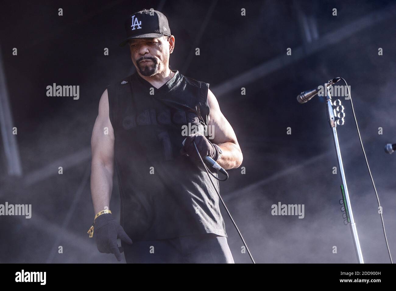 Ice-T from Body Count performing live on stage at HellFest in Clisson ...