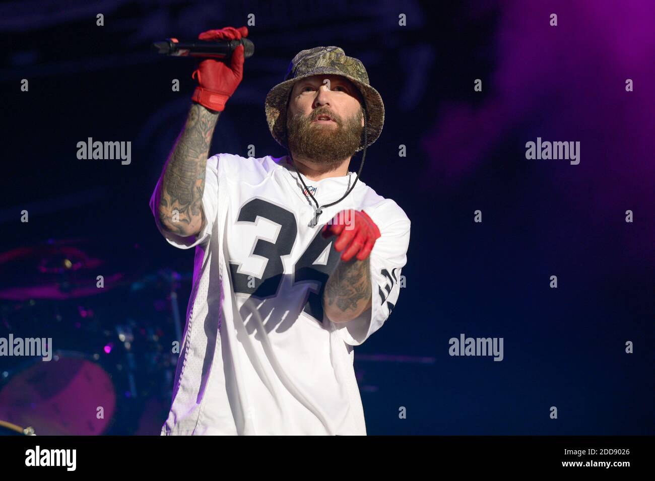 Fred Durst from Limp Bizkit performing live on stage at HellFest in ...