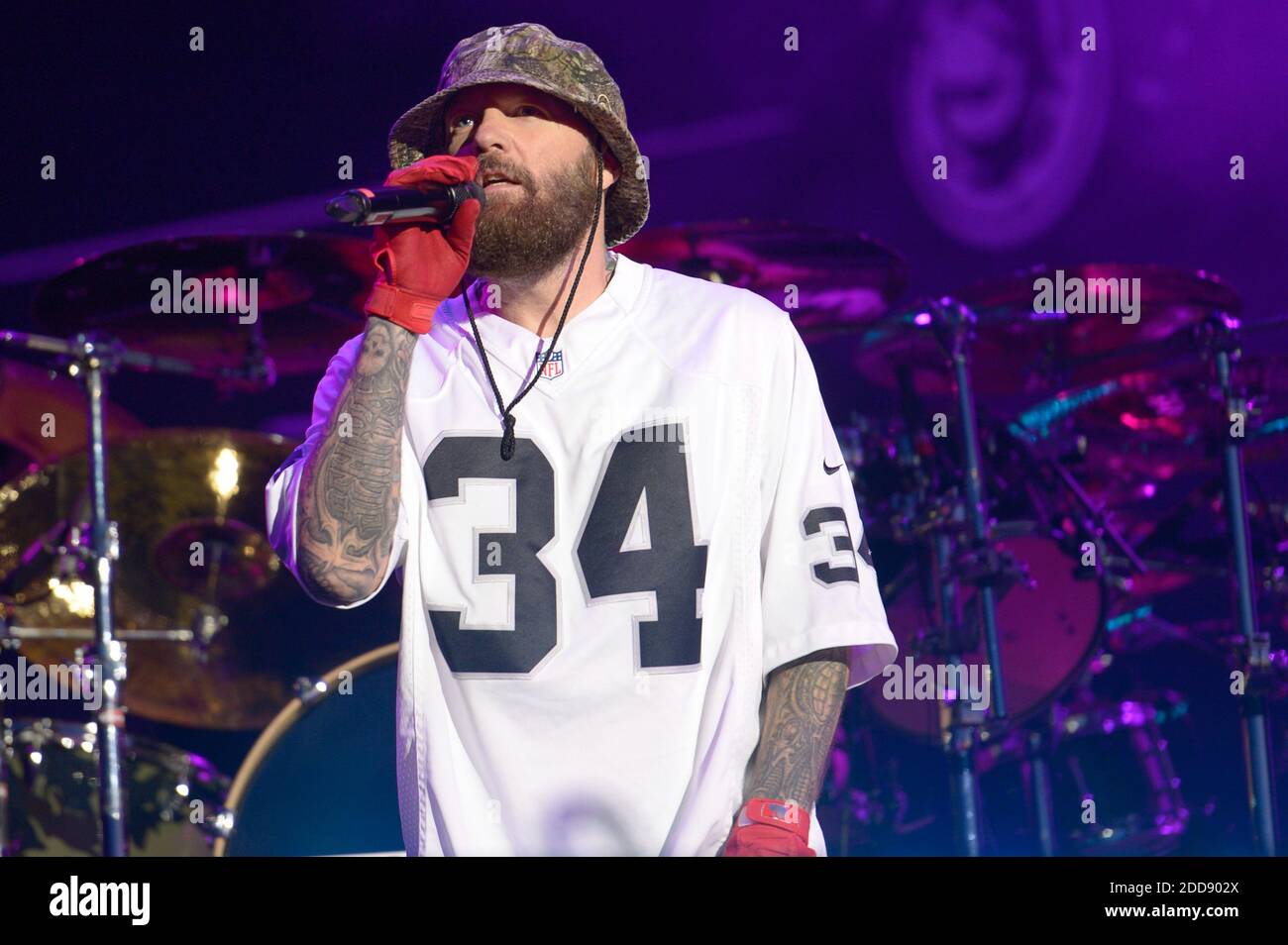 Fred Durst from Limp Bizkit performing live on stage at HellFest in ...