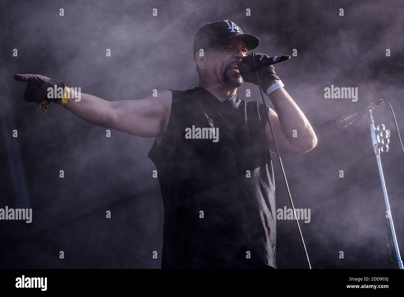 Ice-T from Body Count performing live on stage at HellFest in Clisson ...