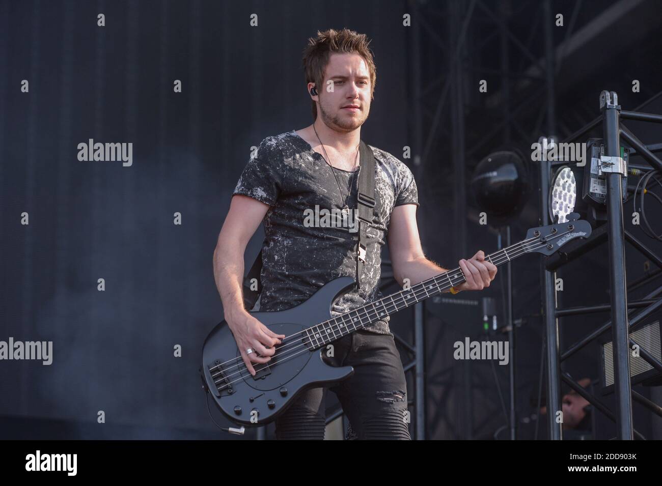 Bullet For My Valentine performing live on stage at HellFest in Clisson ...