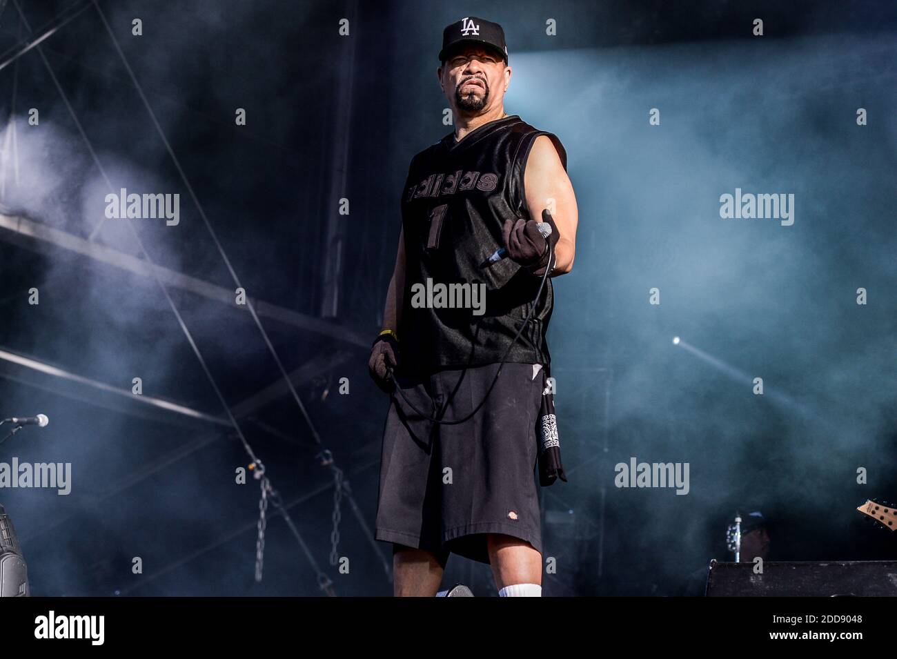 Ice-T from Body Count performing live on stage at HellFest in Clisson ...