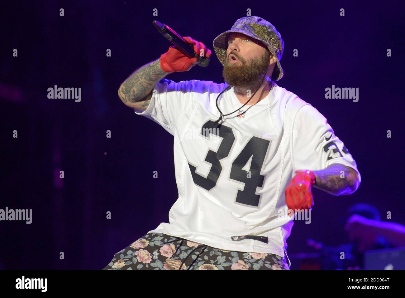 Fred Durst from Limp Bizkit performing live on stage at HellFest in ...