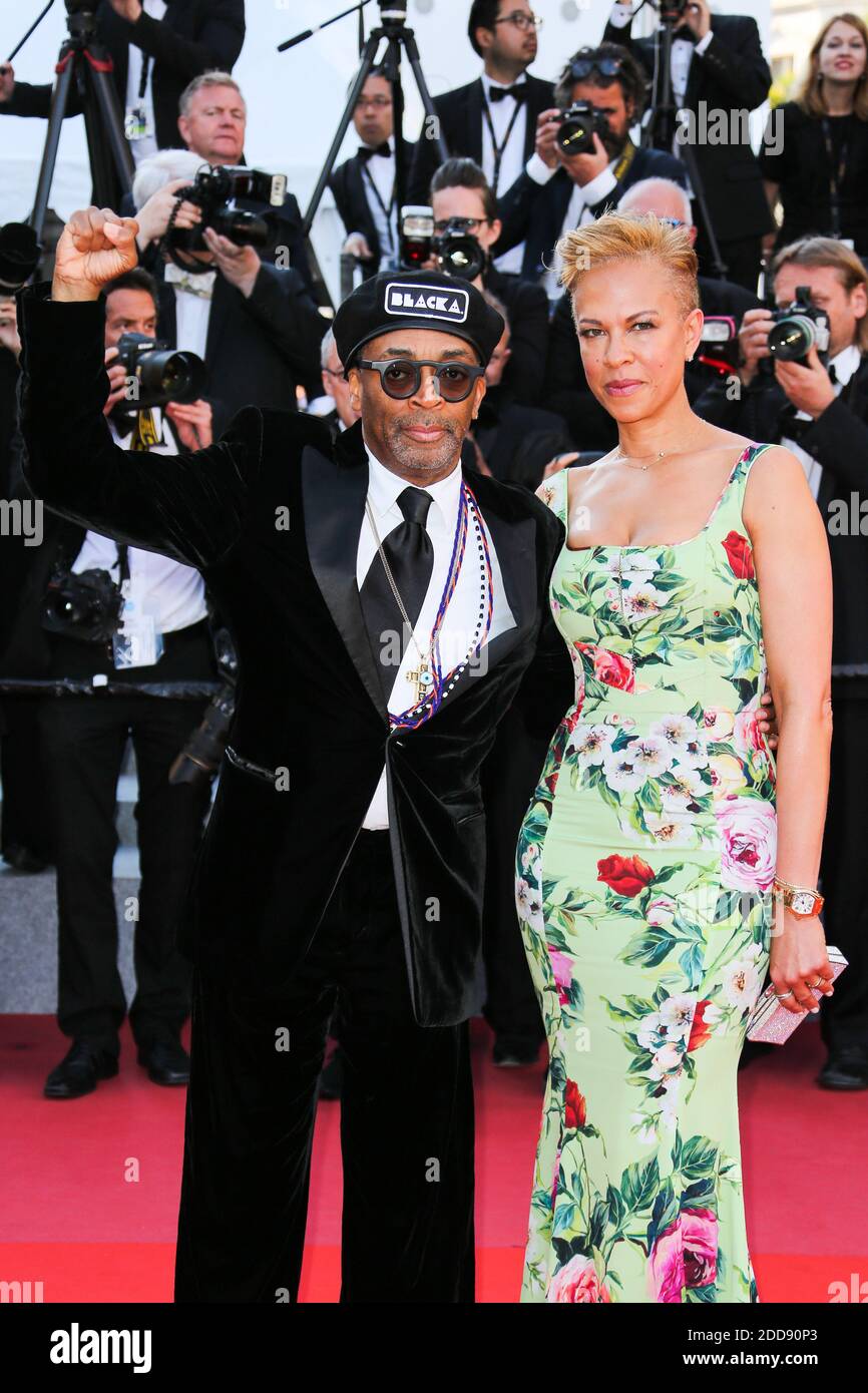 Spike Lee (L) and Tonya Lewis Lee arriving on May 19, 2018 for the ...