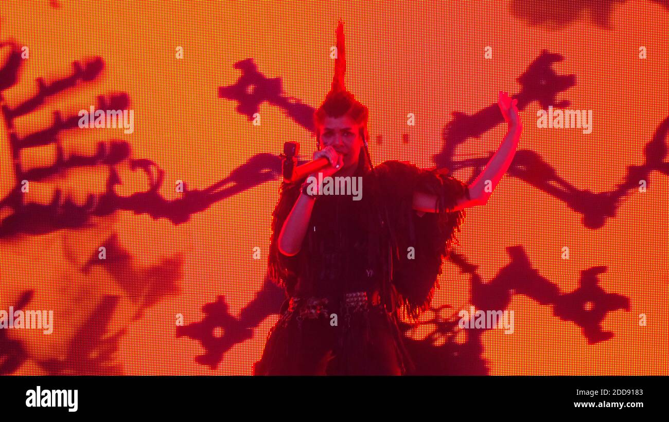 Samaha Sam, from rock band Shaka Ponk, performs during the annual AIDS ...